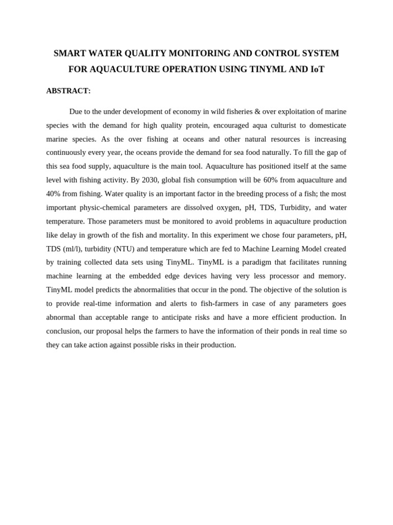 Smart Water Quality Monitoring and Control System For Aquaculture ...