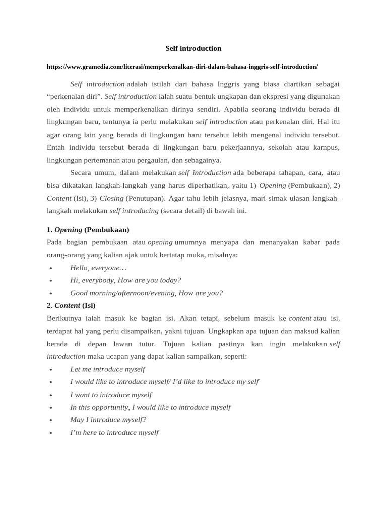 Self Introduction | PDF