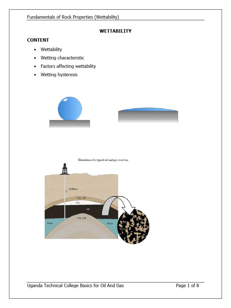WETTABILITY Lecture Notes | PDF | Wetting | Hysteresis