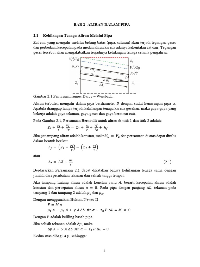 Rumus Vmax dalam Aliran Pipa | PDF