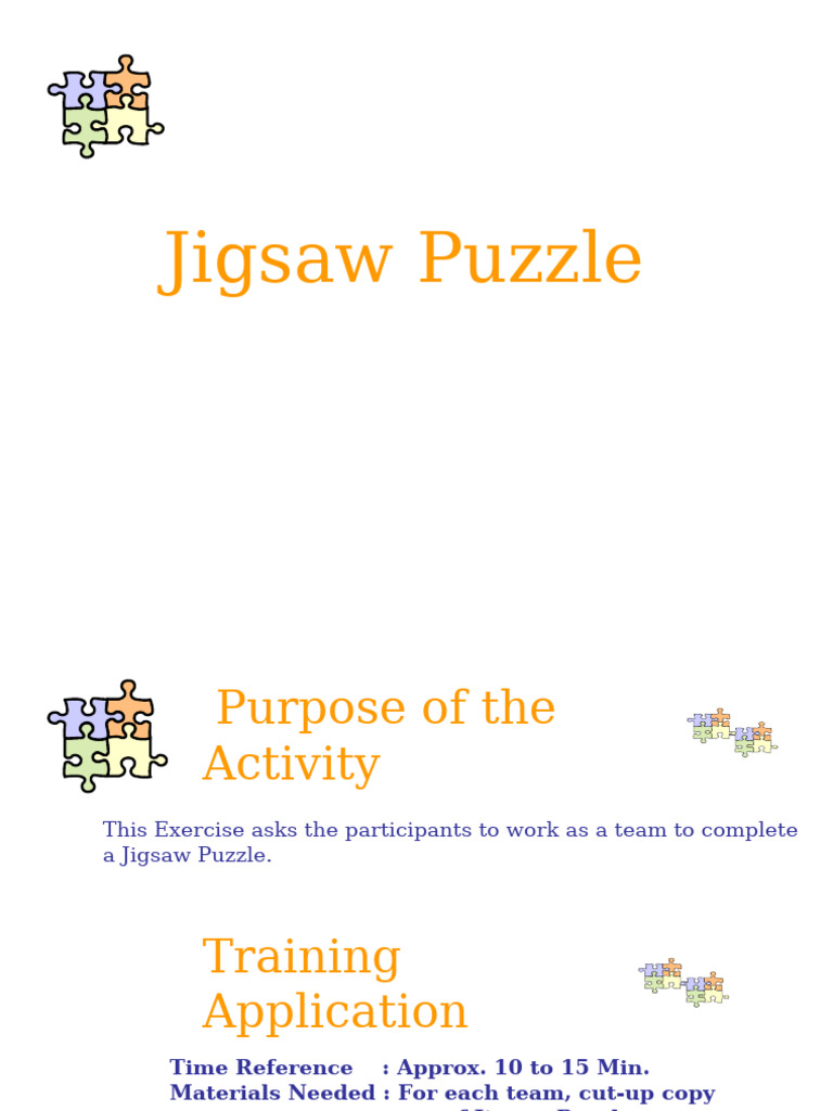 Games - Jigsaw Puzzle | PDF