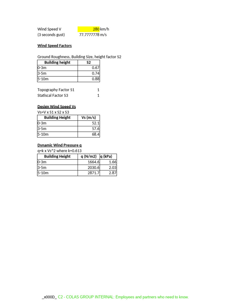 Wind Load Calculations | PDF