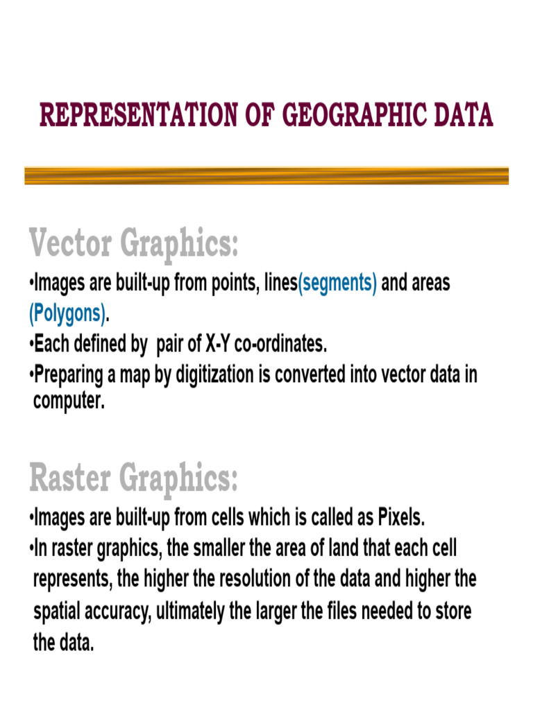 Lecture_04-Representation of Geographic Data | PDF
