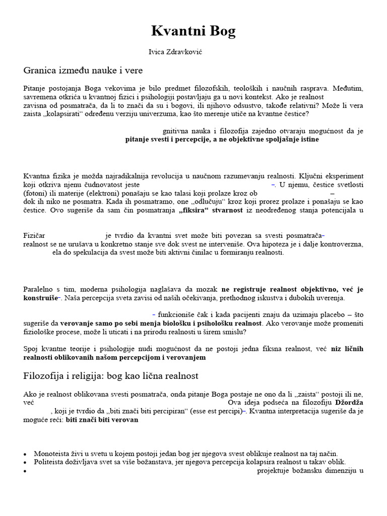 Kvantni Bog | PDF