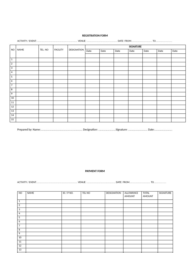 Payment & Reg Form | PDF