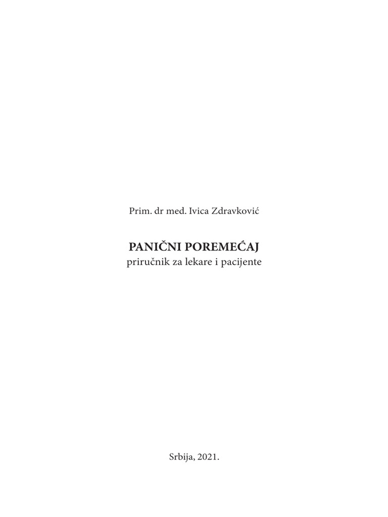 Panicni Poremecaj II | PDF