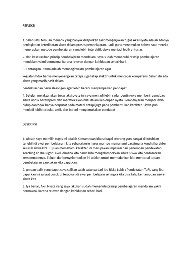 Refleksi Modul 3 Piloting 3 | PDF