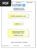 Afrikaans - Gr10 - Vraestel 3 - Oktober 2023 | PDF