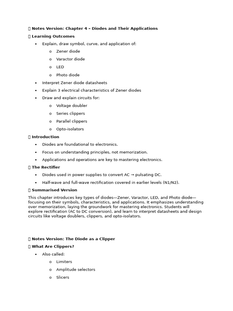 N3 Industrial Electronics-Module 4 | PDF | Diode | P–N Junction