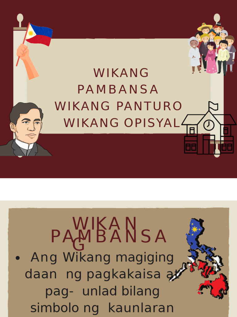 Wikang Pambansa Opisyal at Panturo | PDF