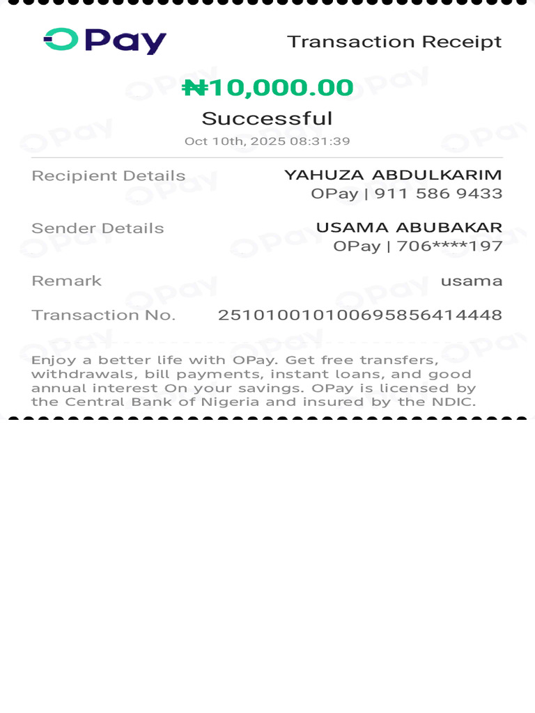 Transaction Receipt-251010010100695856414448 | PDF