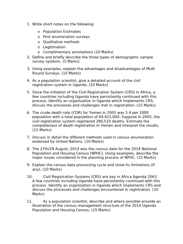 Demographic Survey Methods and Systems | PDF | Census | Scientific Method