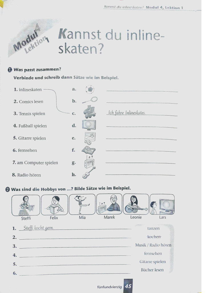 Hallo Deutsch Chapters 1&2 Workbook | PDF