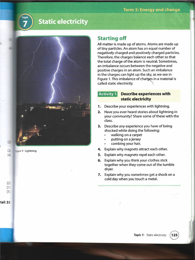 Static Electricity NS TERM 3 | PDF