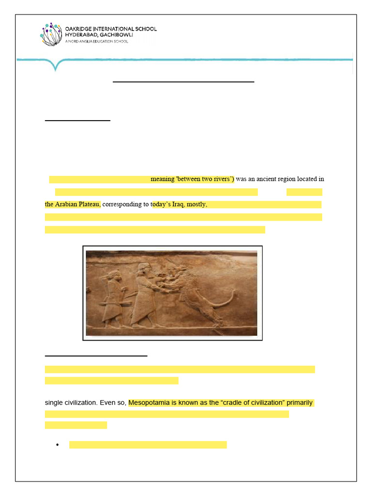 Mesopotamian Civilization Overview | PDF | Mesopotamia | Writing