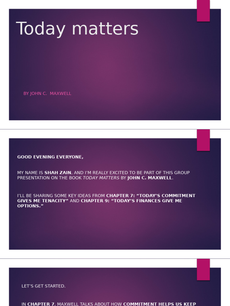 Today Matters Presentation | PDF