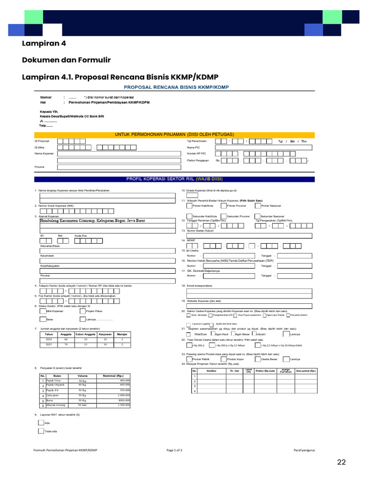 Contoh Proposal Koperasi | PDF
