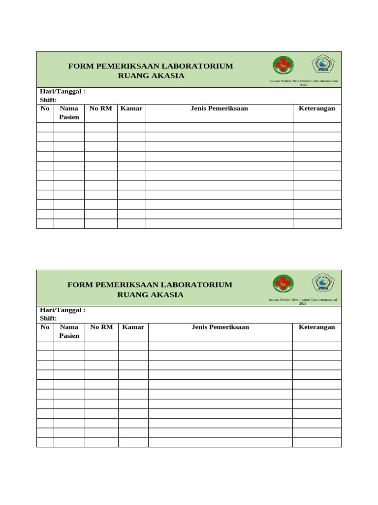Form Pemeriksaan Laboratoriu1 | PDF
