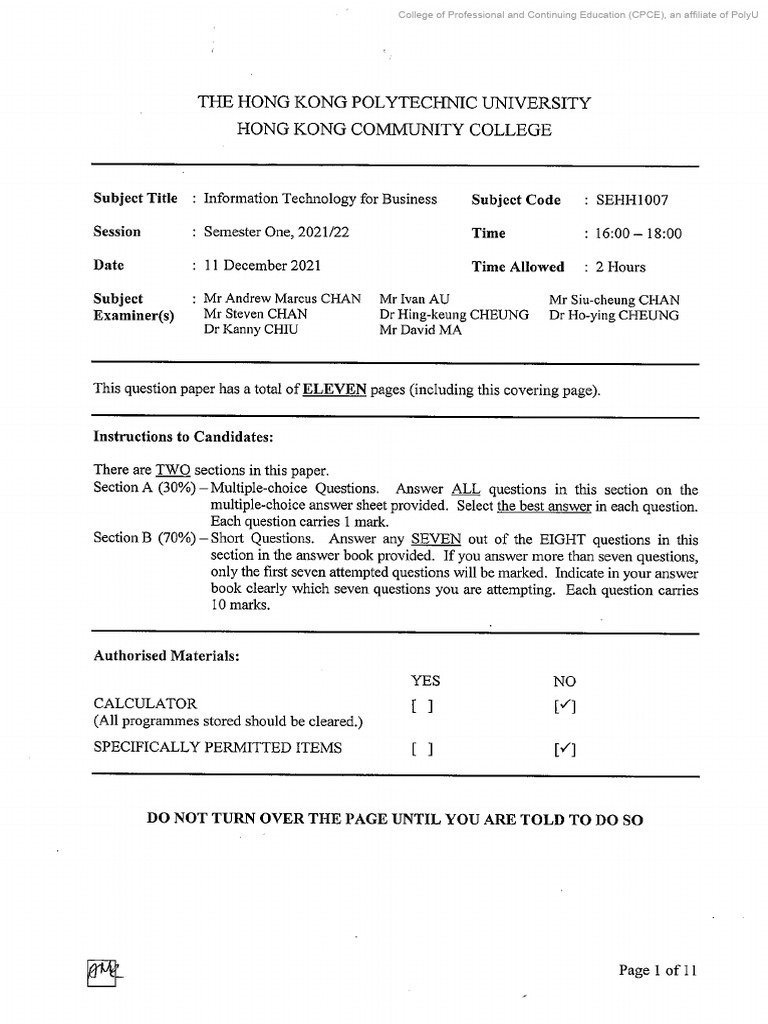 Exam 2122 s1 Q | PDF