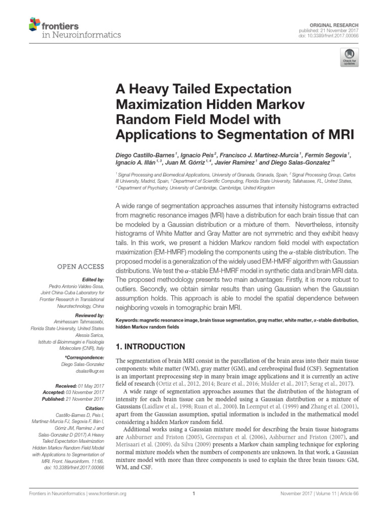 Castillo-Barnes Et Al. - 2017 - A Heavy Tailed Expectation Maximization Hidden M | PDF | Image ...