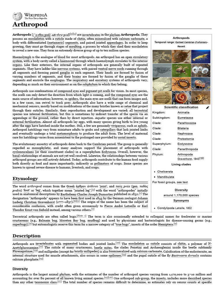 04 Arthropod | PDF | Arthropods