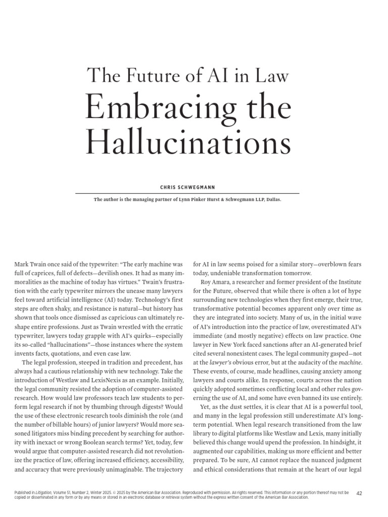 Embracing The AI Hallucination | PDF | Artificial Intelligence | Intelligence (AI) & Semantics