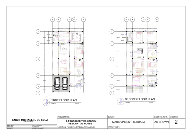 Proposed Two-Storey House Plan | PDF