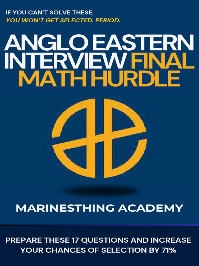 Ace Your Anglo-Eastern Interview Math | PDF