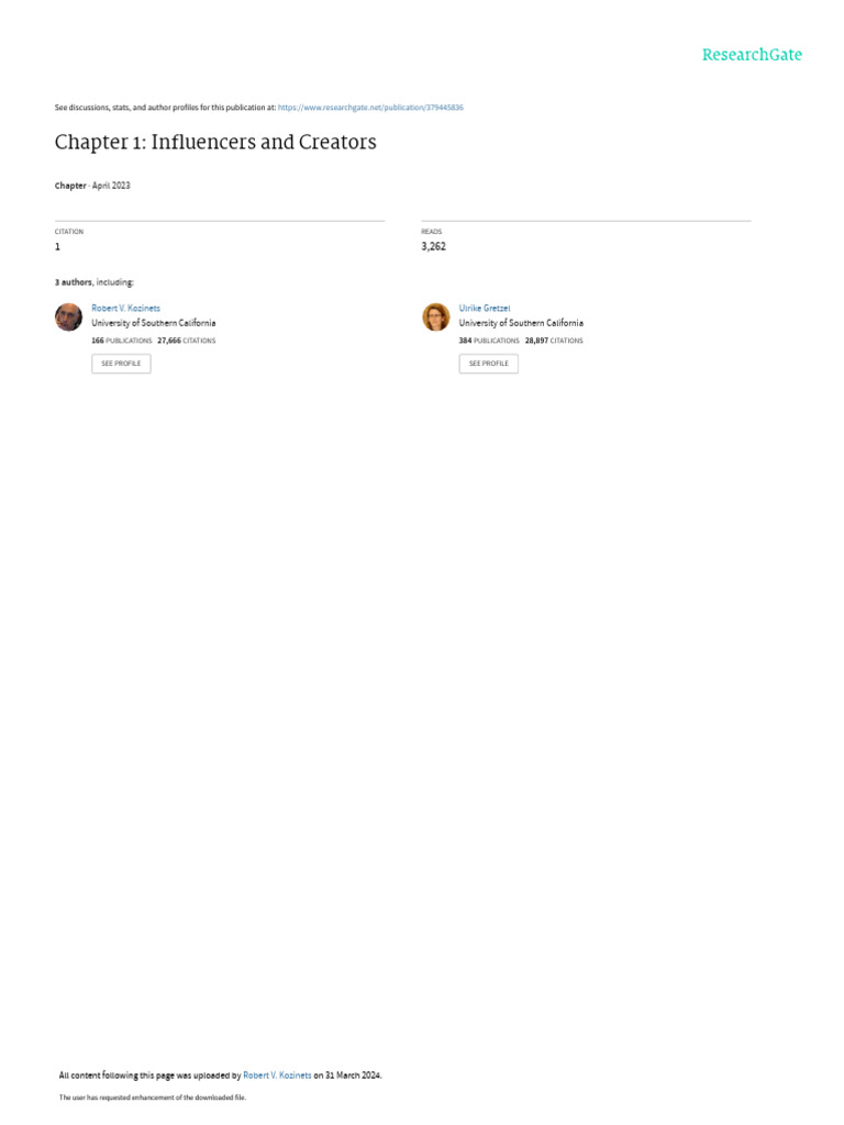 Influencers vs. Creators: Key Insights | PDF | Marketing | Brand
