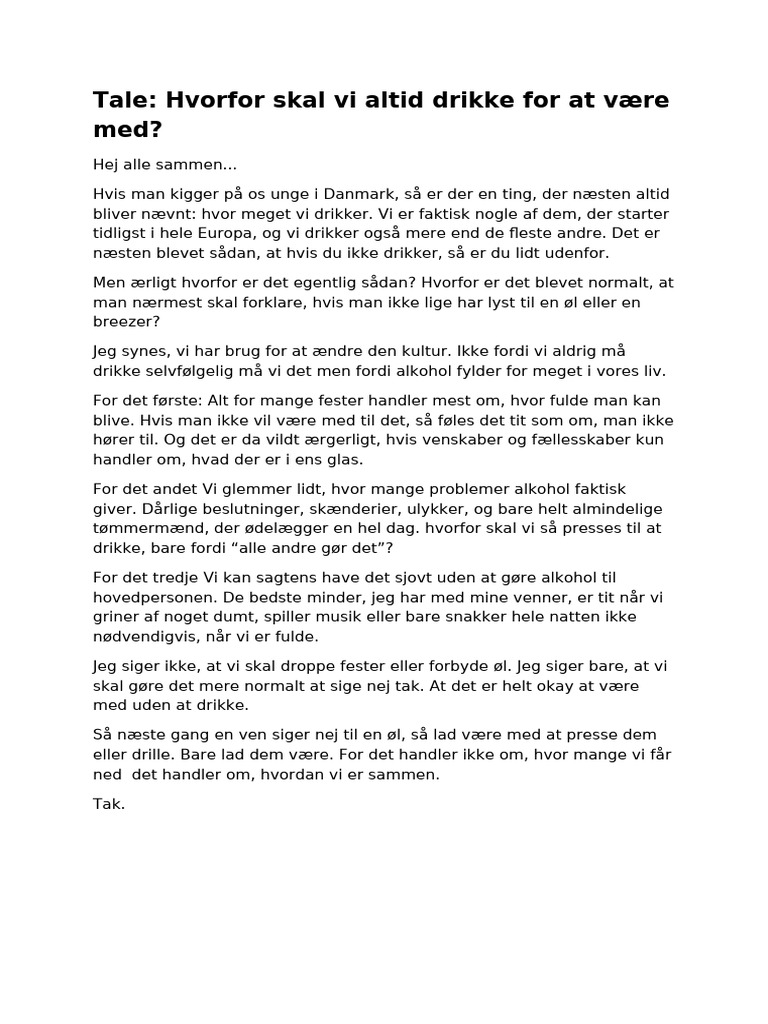 Dansk Tale | PDF