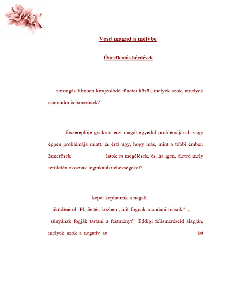 Vesd Magad A Mélybe | PDF