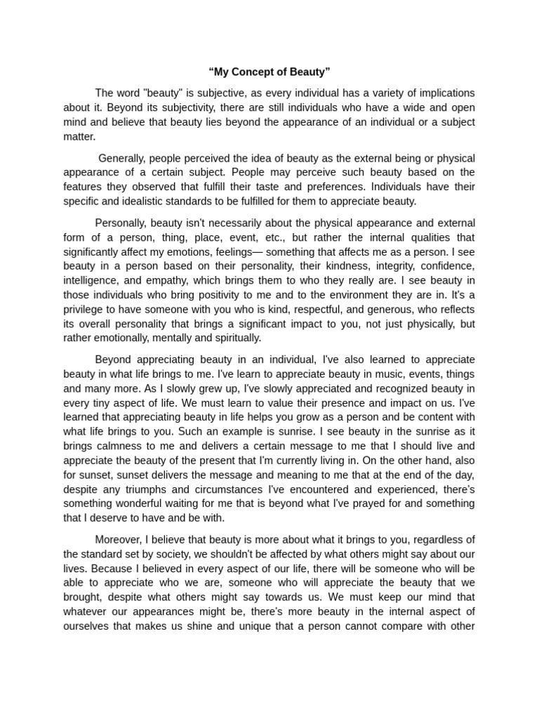 Art Appreciation Essay | PDF | Beauty | Liberal Arts Education