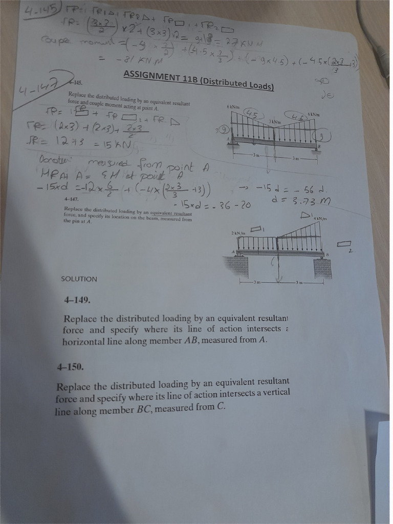 Statics 11b HW | PDF