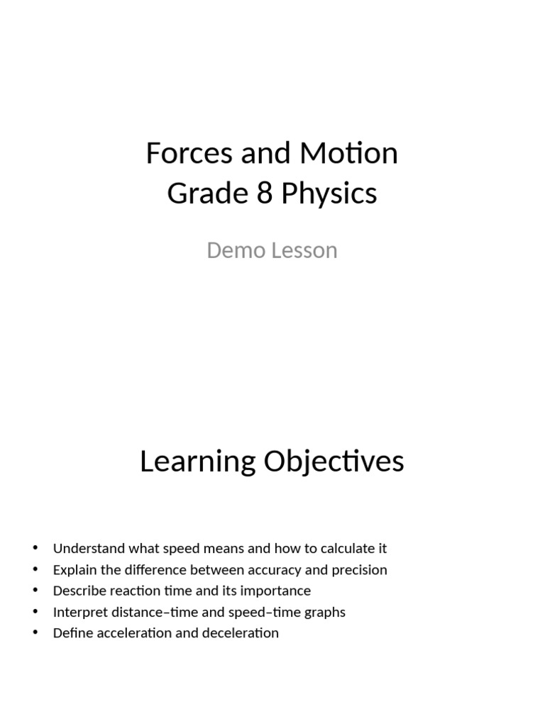 Grade8 Physics Forces Motion Pdf