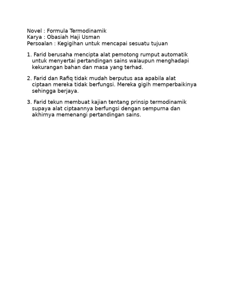 Novel Formula Termodinamik | PDF