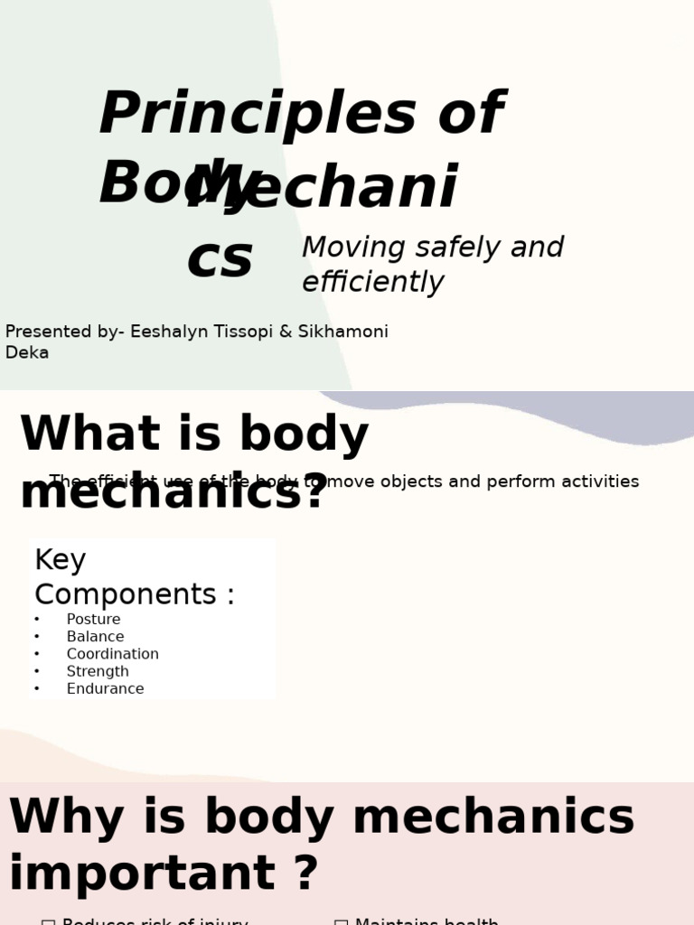 Body Mechanics | PDF
