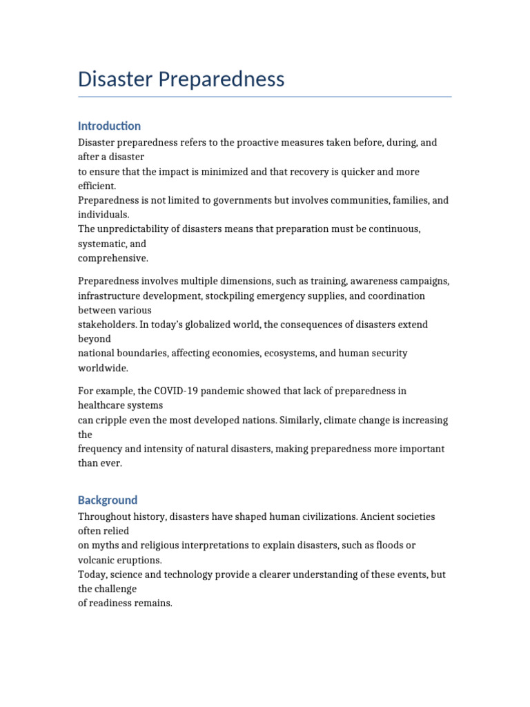 Essential Guide to Disaster Preparedness | PDF | Natural Disasters ...