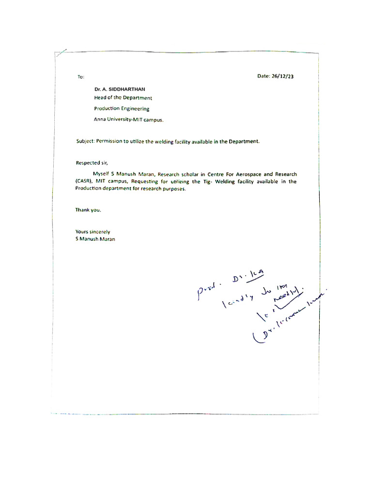 Permission Letter 1 | PDF