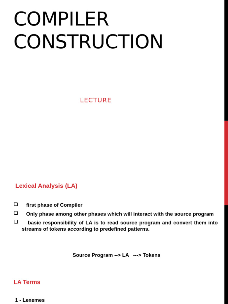 2.1 Lexical Analyzer | PDF | Formalism (Deductive) | Parsing