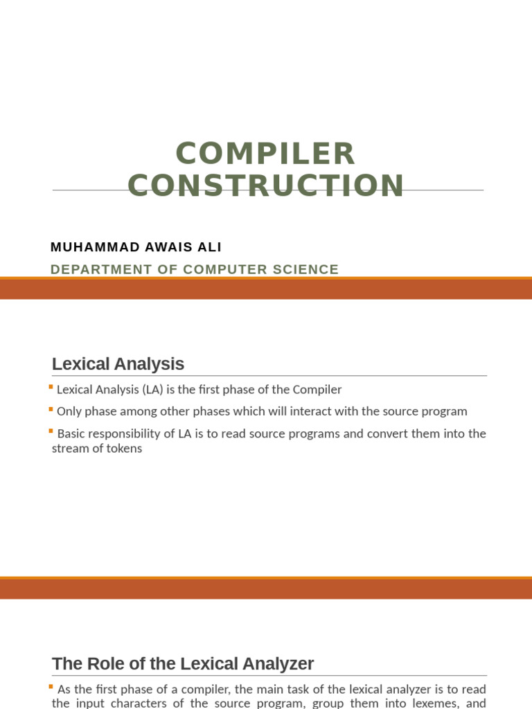 Lexical Analysis in Compiler Design | PDF | Parsing | Computer Programming