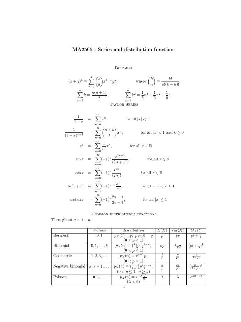 Series Table | PDF