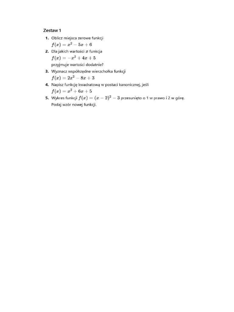Funkcja KW | PDF