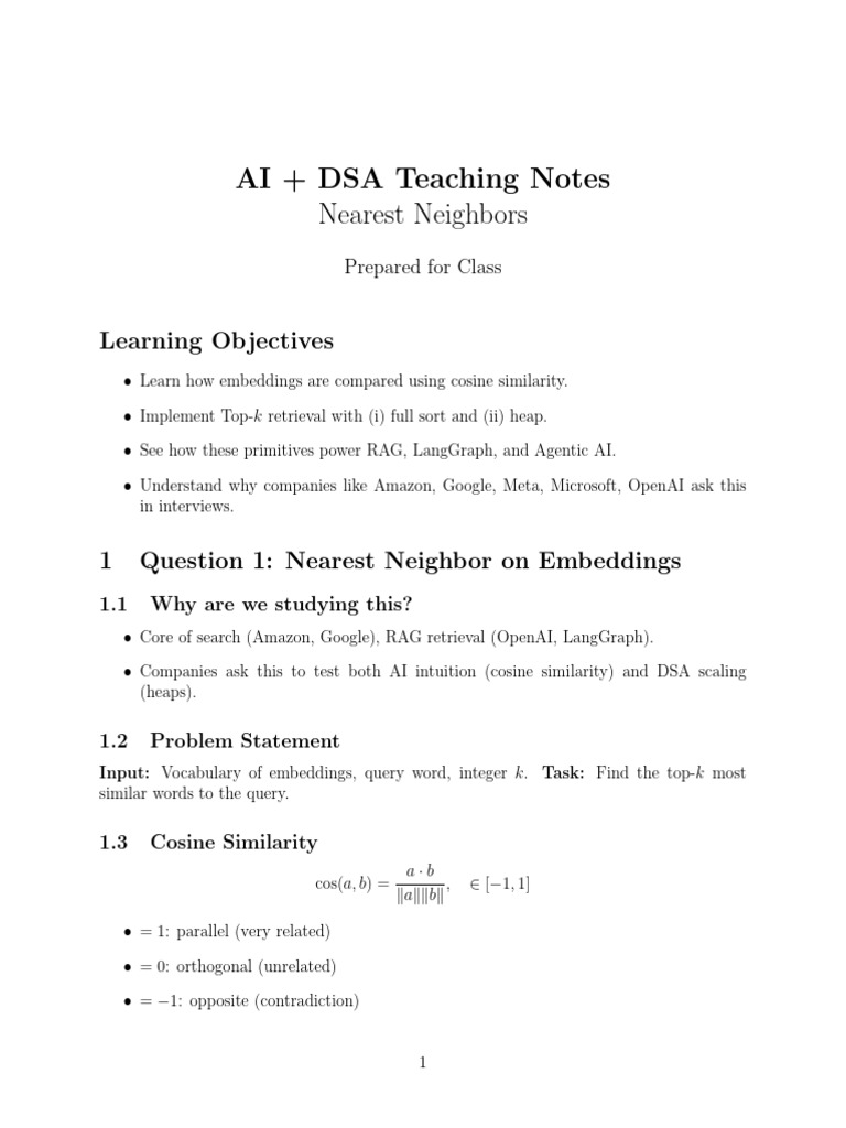 Nearest Neighbors in AI: Teaching Notes | PDF | Computer Programming ...