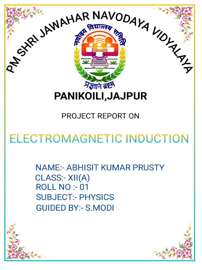 Phy PRJCT A | PDF | Electromagnetic Induction | Electromagnetism