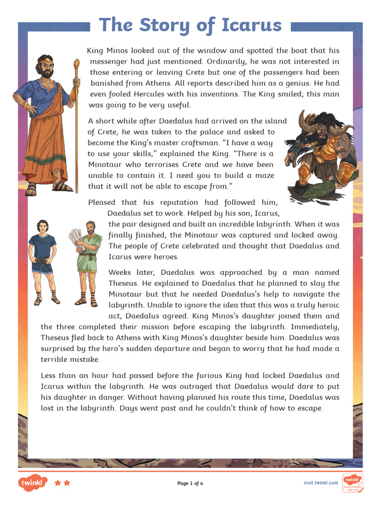 Home Learning Year 3 Part 5 Icarus | PDF | Minotaur