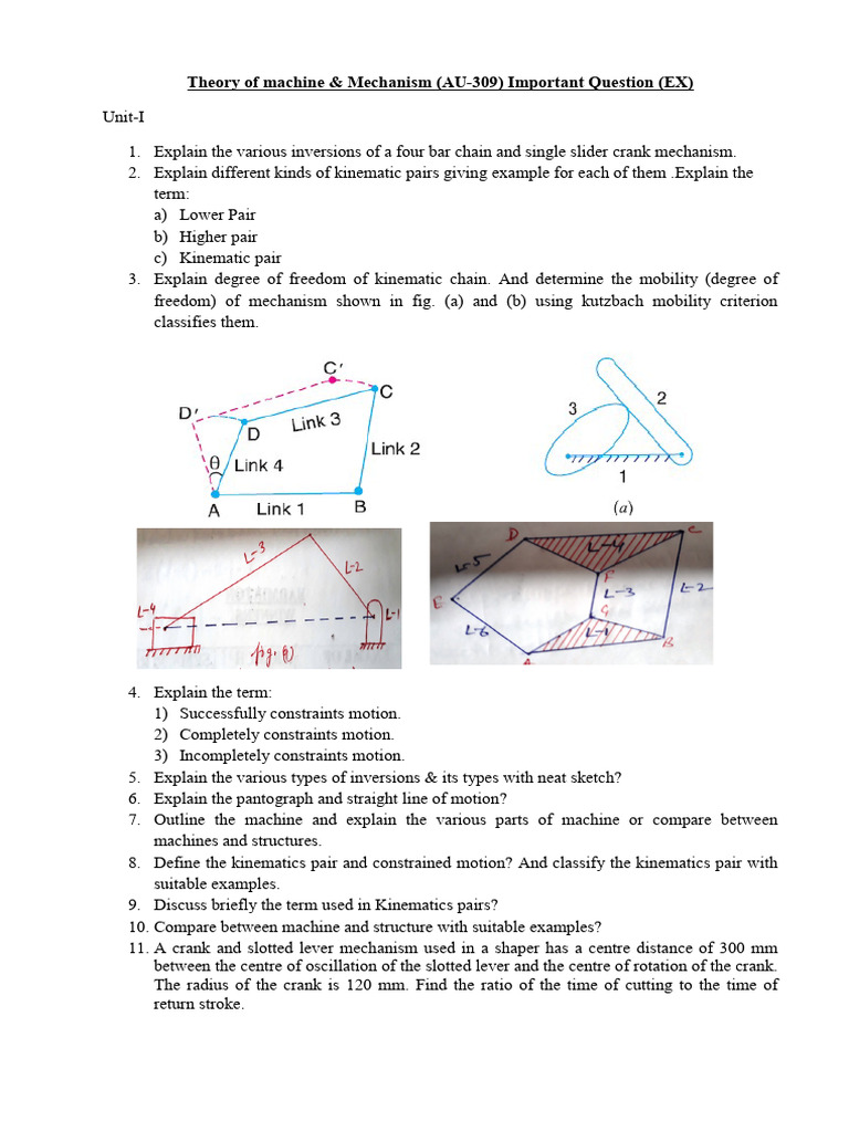 TOM Question | PDF | Gear | Belt (Mechanical)
