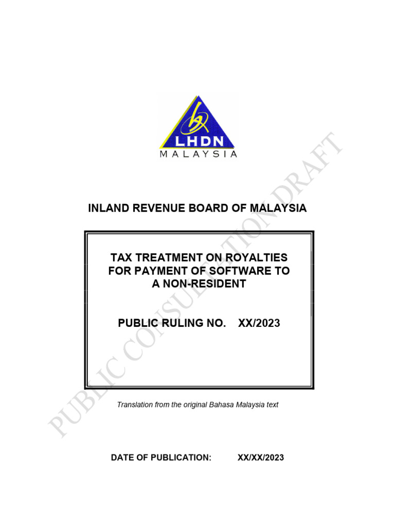 Withholding Tax on Software Royalties | PDF | Double Taxation | Royalty ...