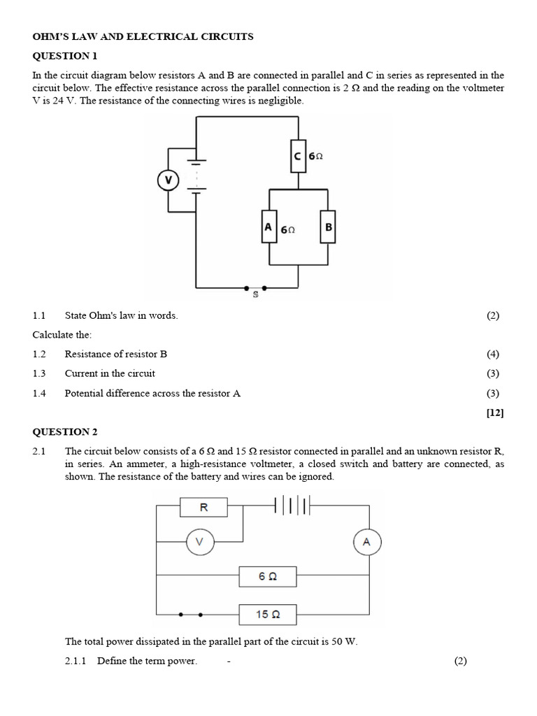 OHM's LAW-1 | PDF | Resistor | Series And Parallel Circuits
