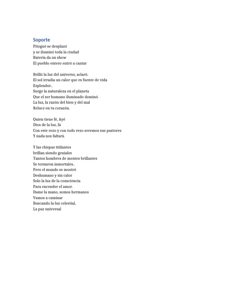 Soporte Pitogue | PDF