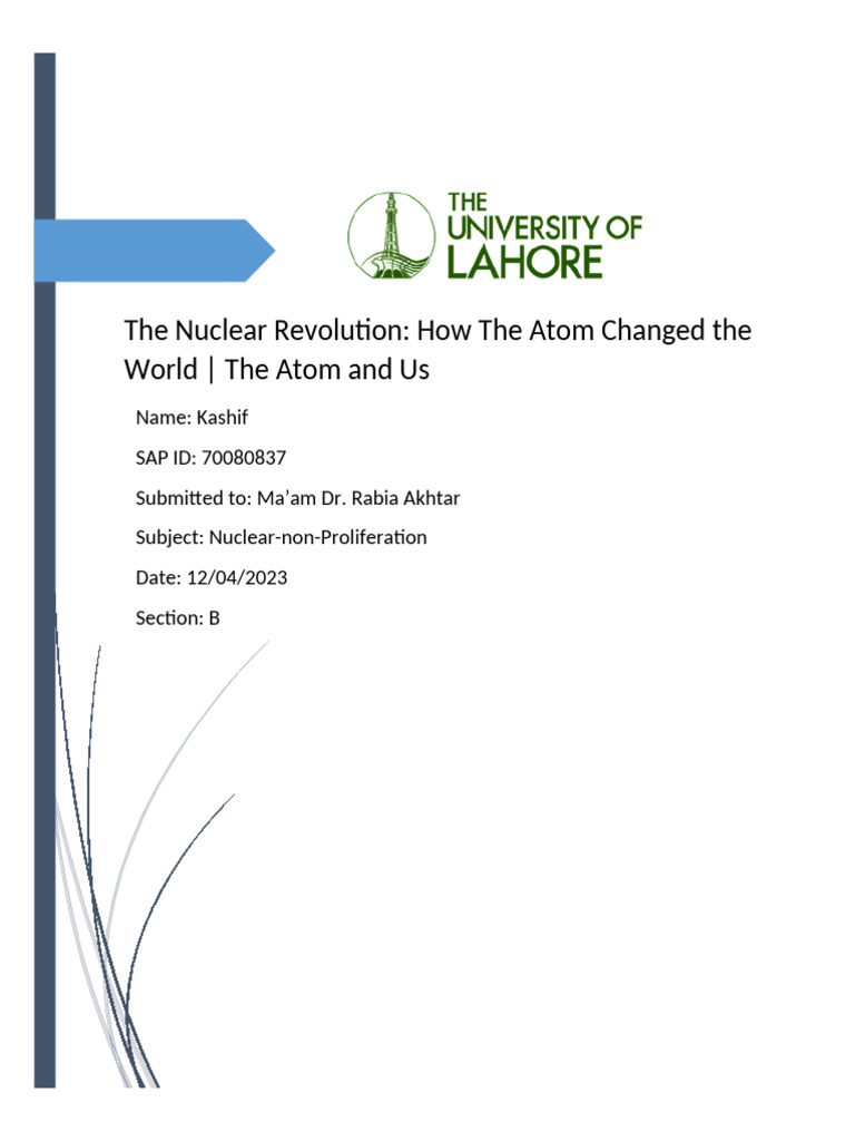 The Nuclear Revolution's Global Impact | PDF | Nuclear Weapons ...